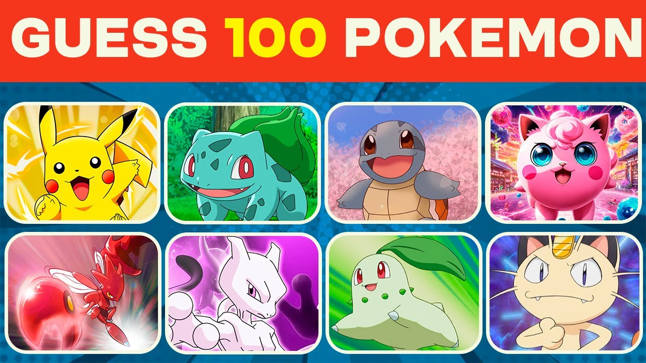 ⚡ Guess The 100 Pokémon in 5 Seconds - YouTube