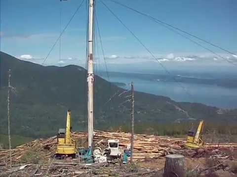 DOWNHILL YARDING with Skagit BU 84 yarder pt: 2 - YouTube