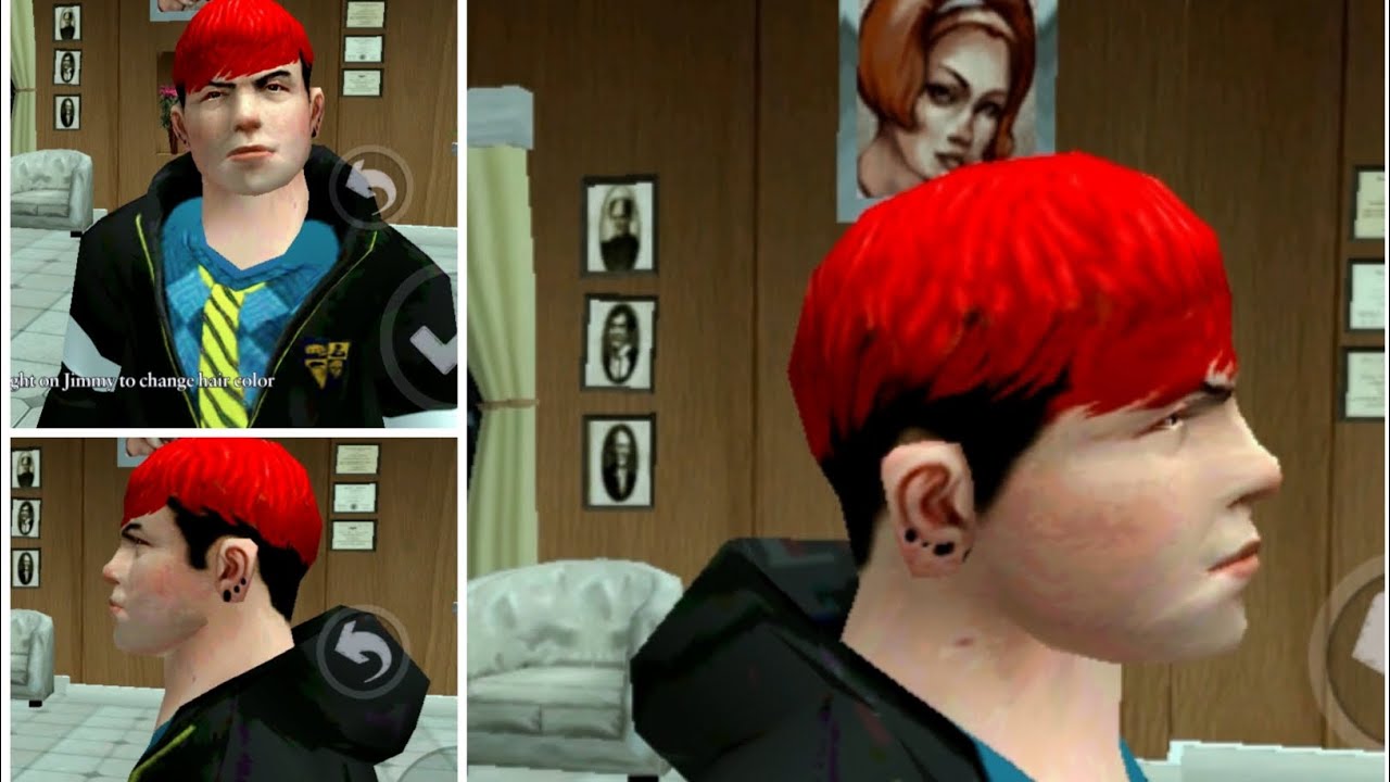 Bully -AE Hair Two Block Red (Retexture) - YouTube