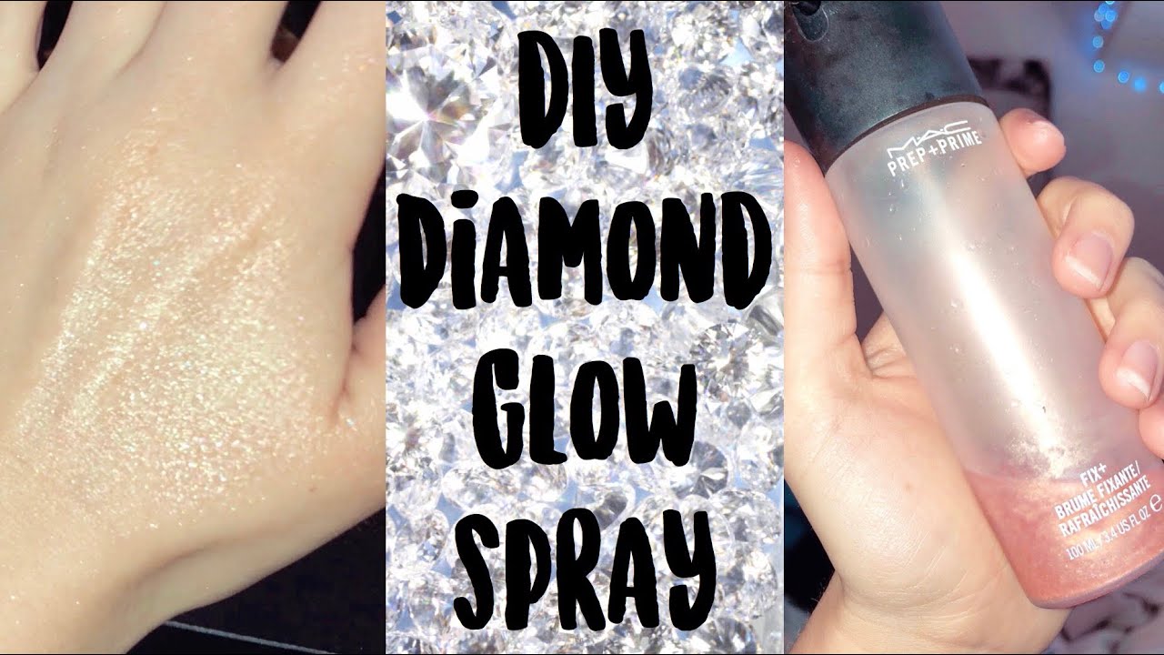 diy diamond glow mist: testing makeup hacks - YouTube