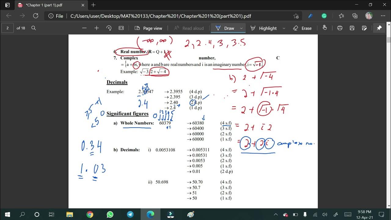 MAT133 Pre-Calculus | Chapter 1.1 Real number system Part 3/3 - YouTube