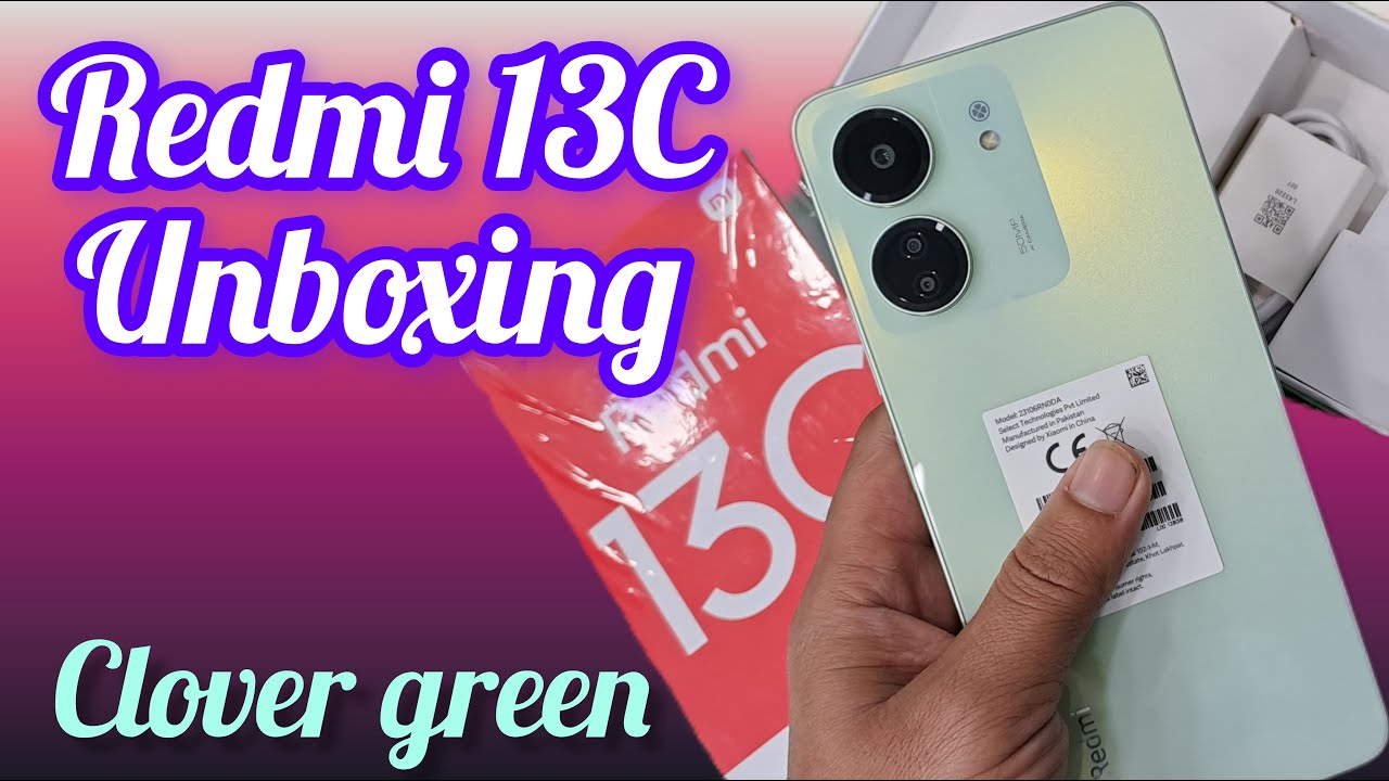 Redmi 13C unboxing clover green color 🍀| first look & camera test - YouTube