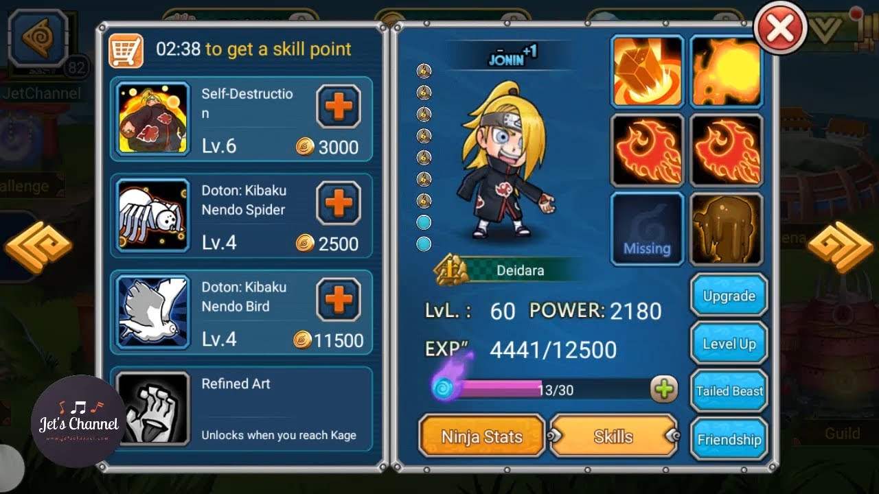 Upgrade Deidara BOOM | Ninja Rebirth - Monster Legend | Jet's Channel ...