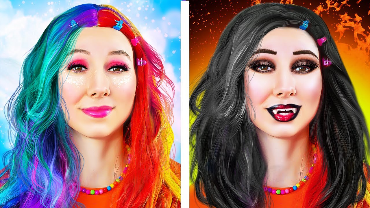 Extreme Makeover in a Vampire Style - YouTube