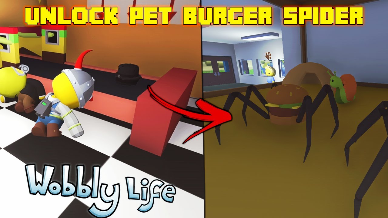 AKU DAN ADIKKU KEMBALI DEMI MENEMUKAN PET BURGER SPIDER INI!!【Wobbly ...