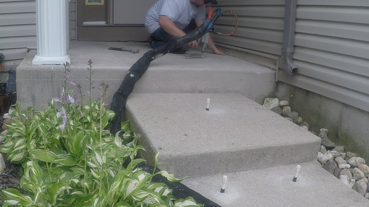 Lifting a Front Stoop 60046 - YouTube