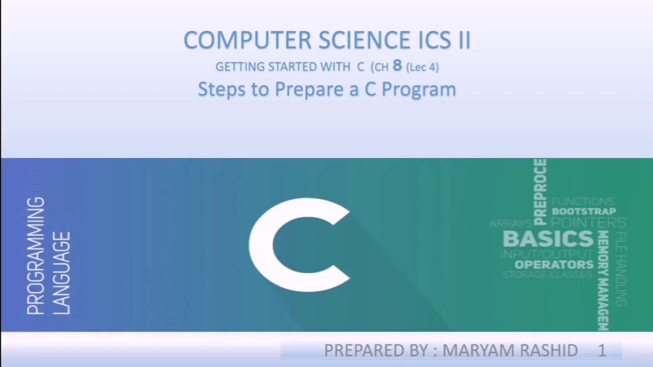 Steps To Prepare a C Program-(in Urdu) Ch#8-Lec#4-Computer Class 12 ...