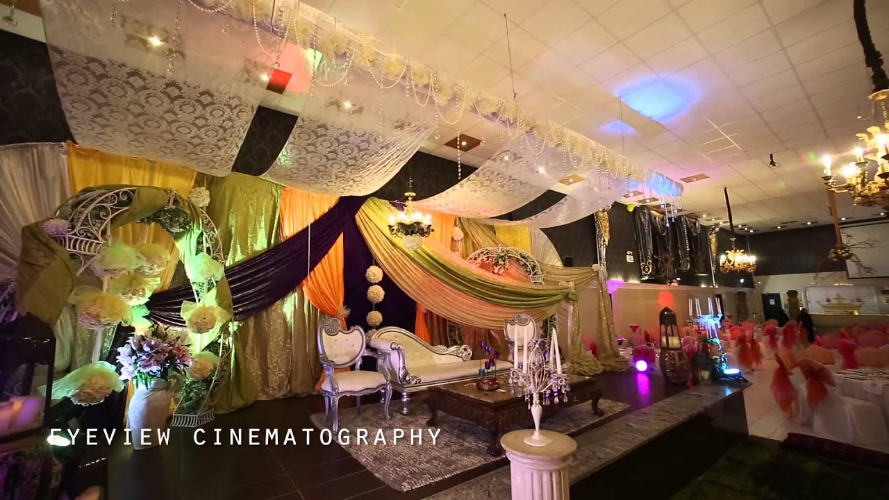Mehndi Hall Set up Bolton excellency - YouTube