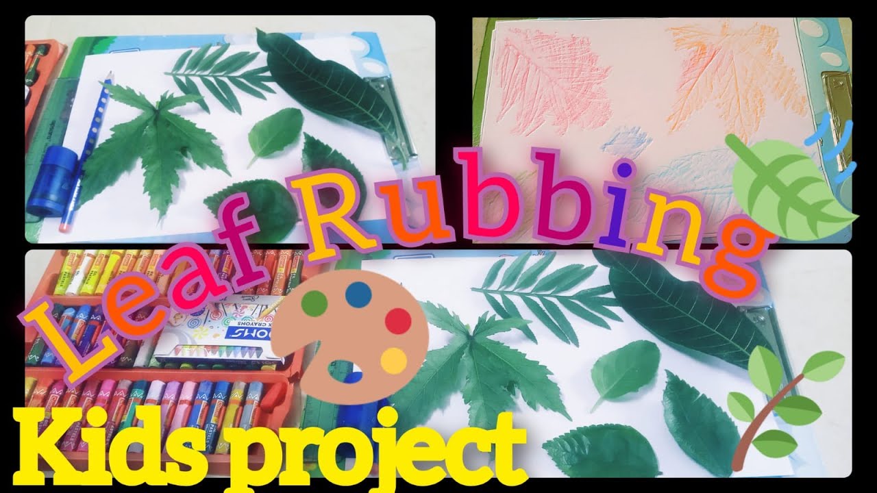 Leaf Rubbing | Art and craft ideas | Kids project | Drawing in Tamil ...