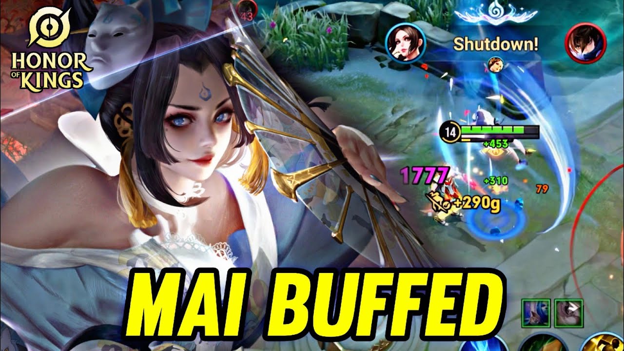 HOK : MAI SHIRANUI BUFFED NEW PATCH - HONOR OF KINGS - YouTube