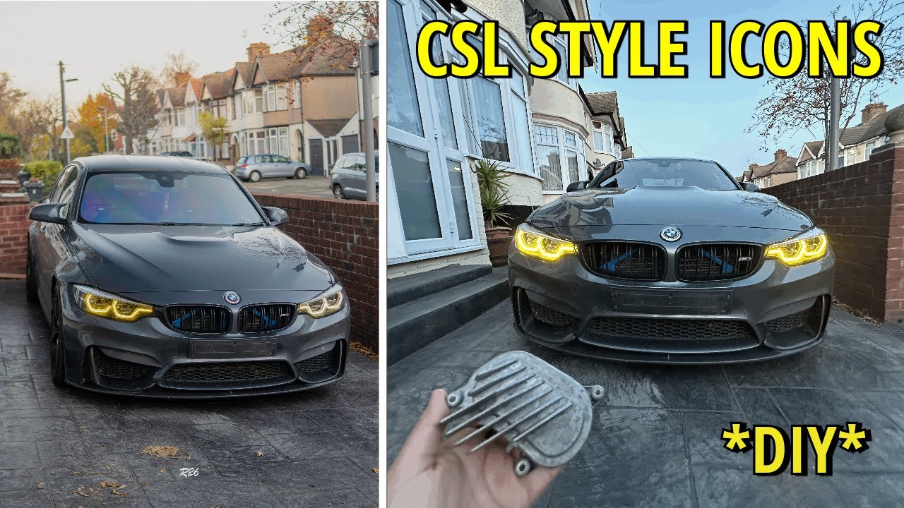 CSL Style DRL's Install on my F80 M3 || DIY Yellow Icons!? PLUG & PLAY ...
