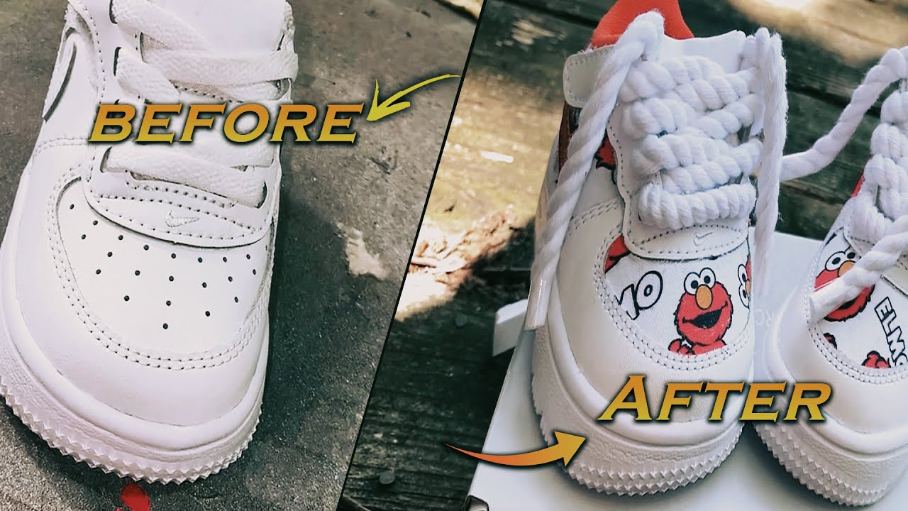 Custom Elmo Air Force Ones - YouTube
