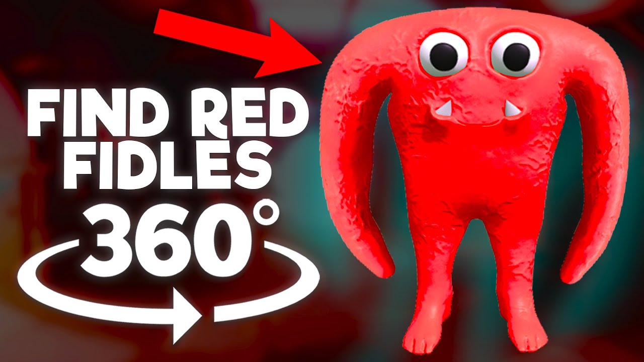 360° Find Hidden Red Fiddles! Garten of Banban 3! - YouTube