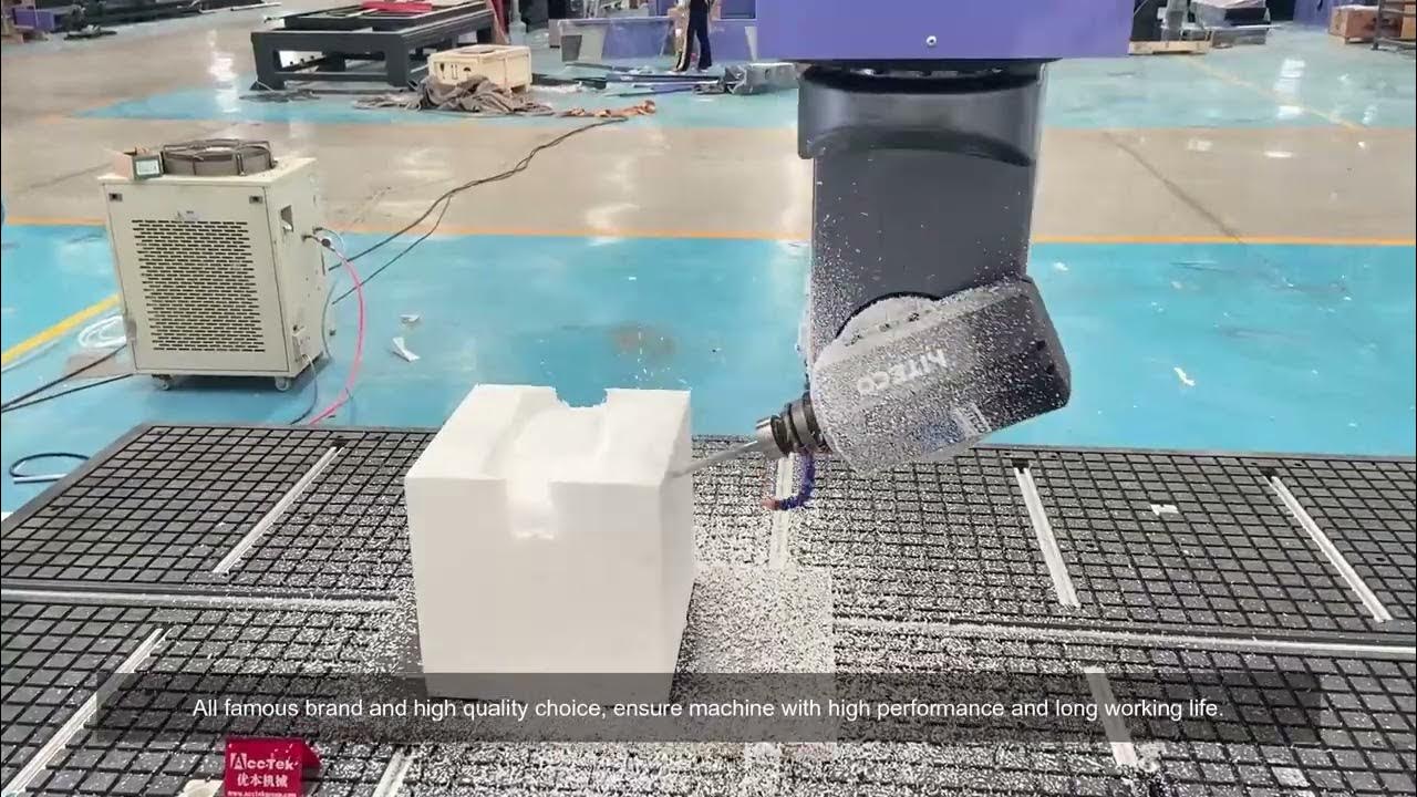 ACCTEK real 5 axis cnc router 1325/1212/1530 table moving cnc milling ...