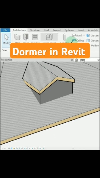 How to Create Dormer in Revit #youtubeshorts - YouTube