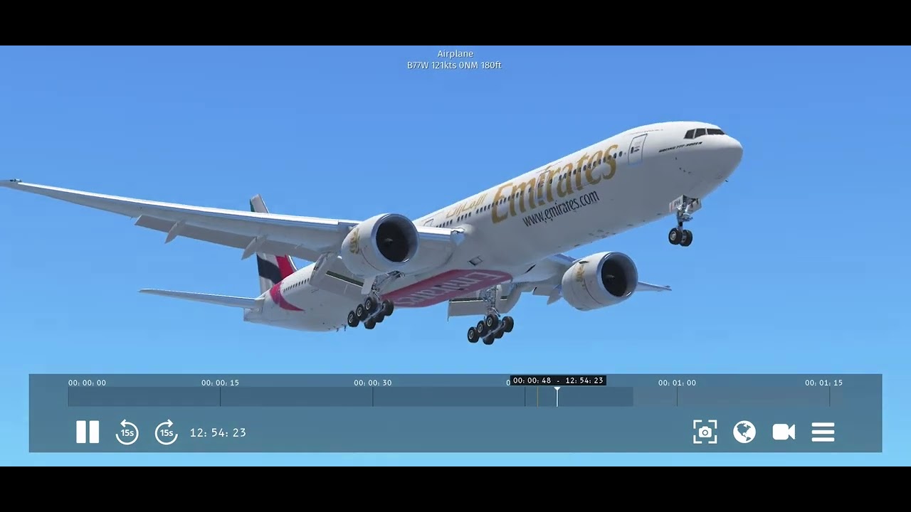EK509 landing In Dubai Emirates B77W - YouTube