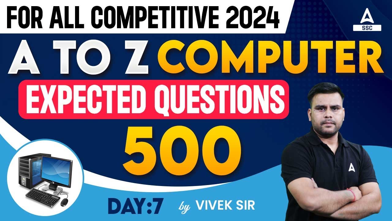 Computer for all Competitive Exams 2024 | Computer By Vivek Sir | Computer Most Expected ...