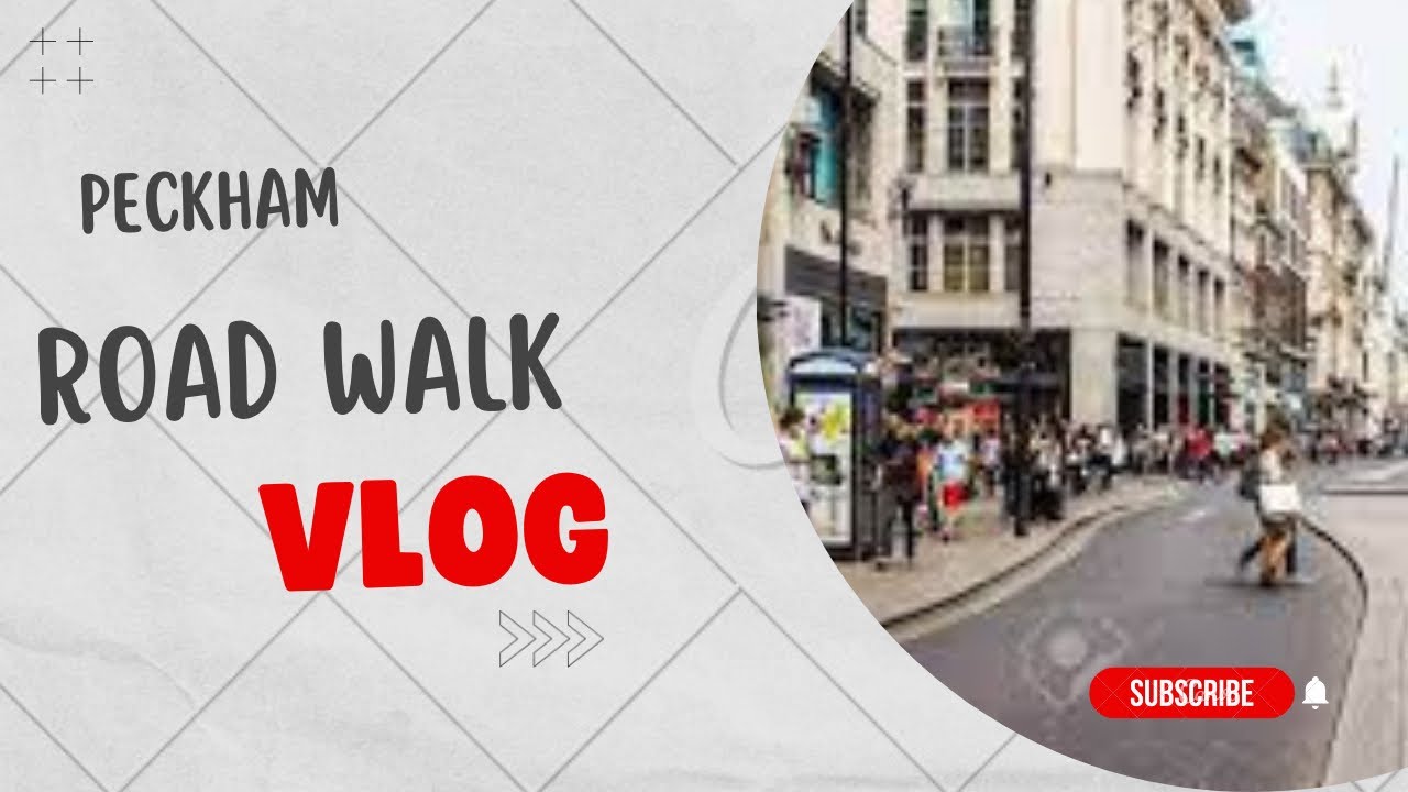 Taking a Walk-Tour around the popular Peckham High street, London. GB ...