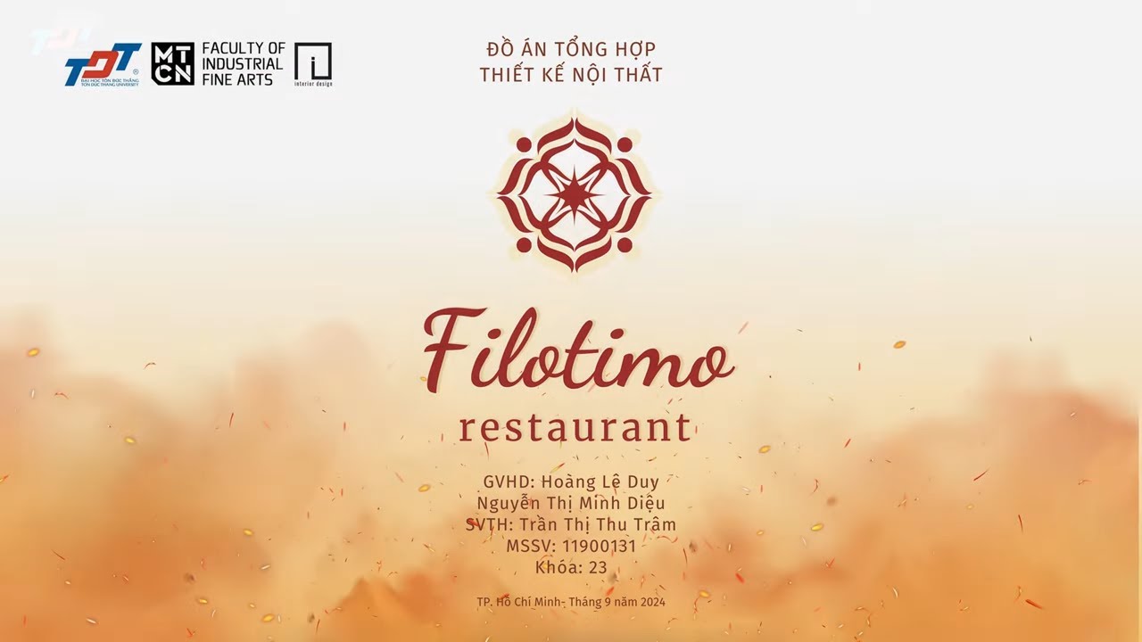 [MAJOR PROJECT 2024] Filotimo Restaurant - Nguyễn Thị Minh Diệu - YouTube