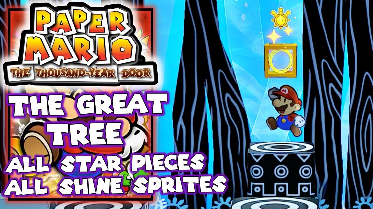 All Star Pieces & Shine Sprites in The Great Tree - Paper Mario The ...