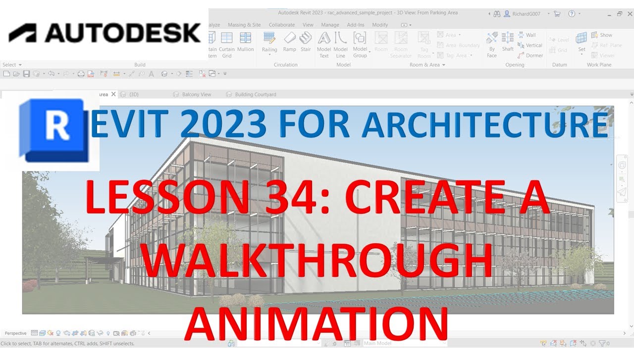 REVIT 2023 ARCHITECTURE: LESSON 34 - CREATING A WALKTHROUGH ANIMATION ...