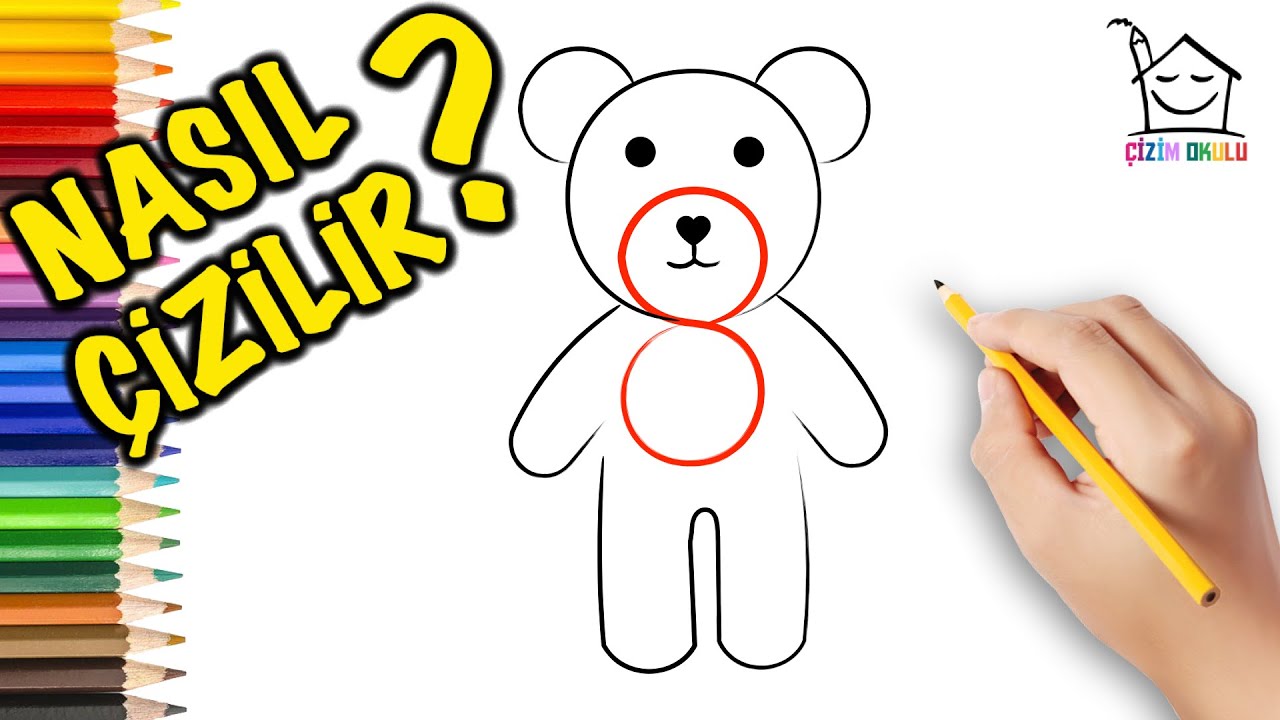 NASIL ÇİZİLİR? - Sekizden Kolay Ayıcık Çizimi - ÇİZİM OKULU - YouTube