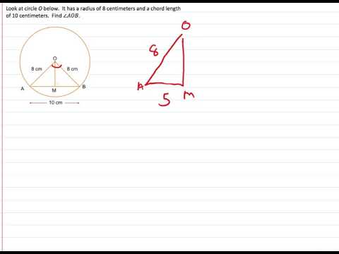 Chord Length Formula With Angle And Radius