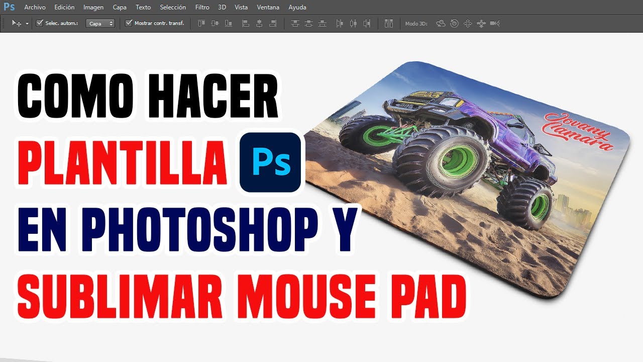 Como hacer Plantilla en Photoshop y Sublimar Mouse Pad. - YouTube