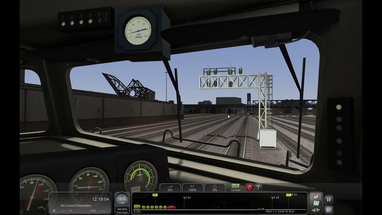 Train Simulator metra cab ride to aurora - YouTube