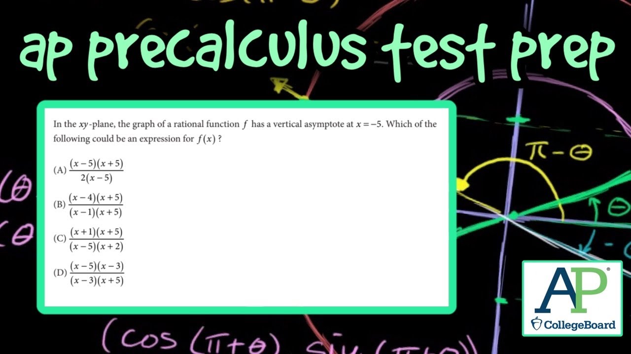 AP Precalculus Test Prep - Finding a Rational Function Given a Vertical ...