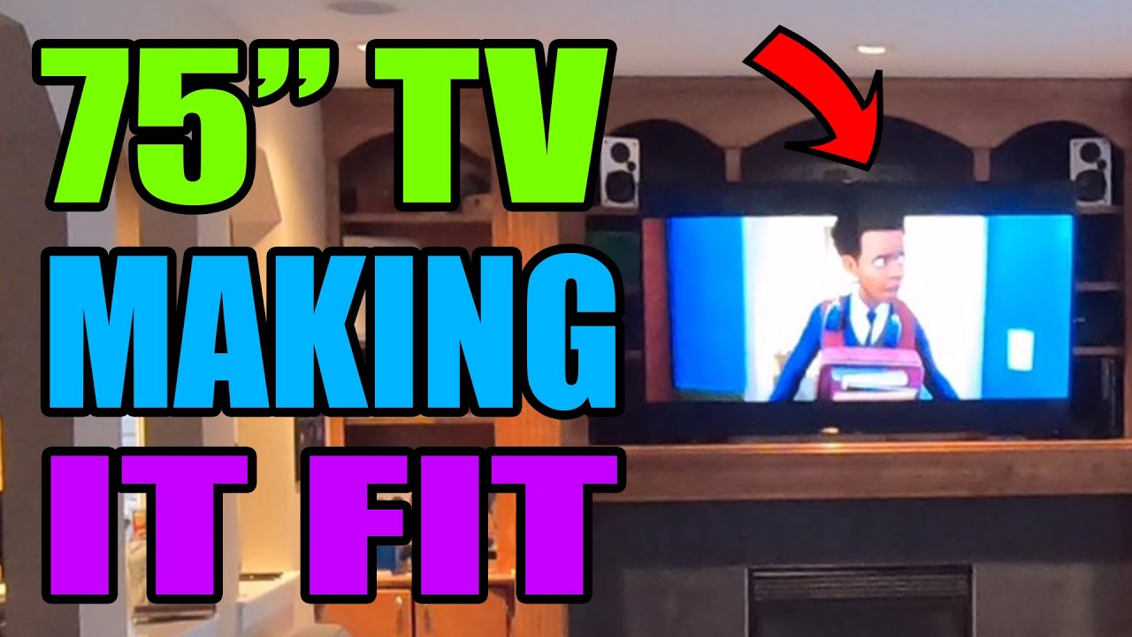 HOW TO FIT A GIANT TV INTO AN OLD BUILT IN THATS TOO SMALL.. without ...