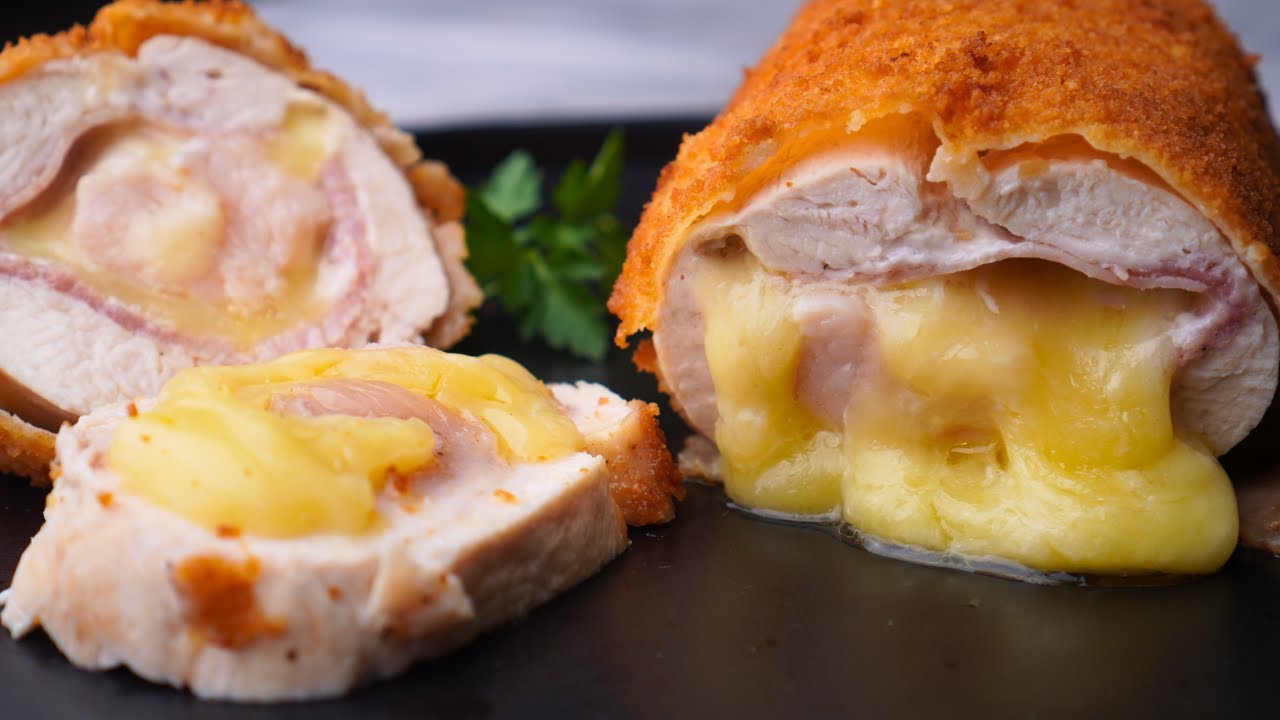 El secreto para un POLLO ENROLLADO perfecto de JAMÓN Y QUESO [CORDON ...