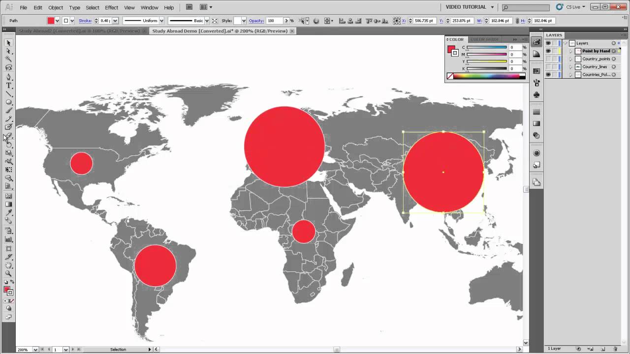 37. Making Proportional Point and Line Symbols with Illustrator - YouTube