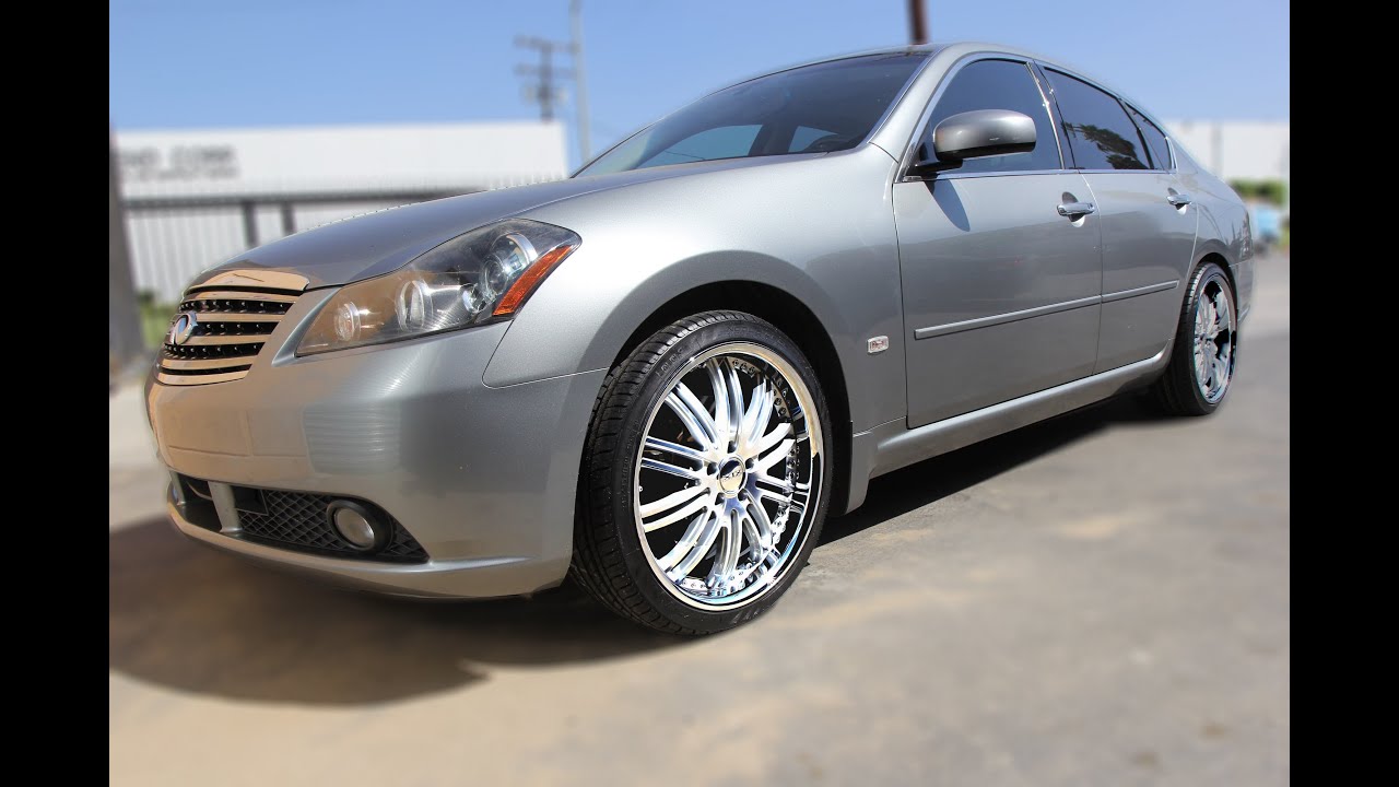 XIX Staggered 20x8½ Silver X23 Wheels on 2006 Infiniti M35/Nissan Fuga ...