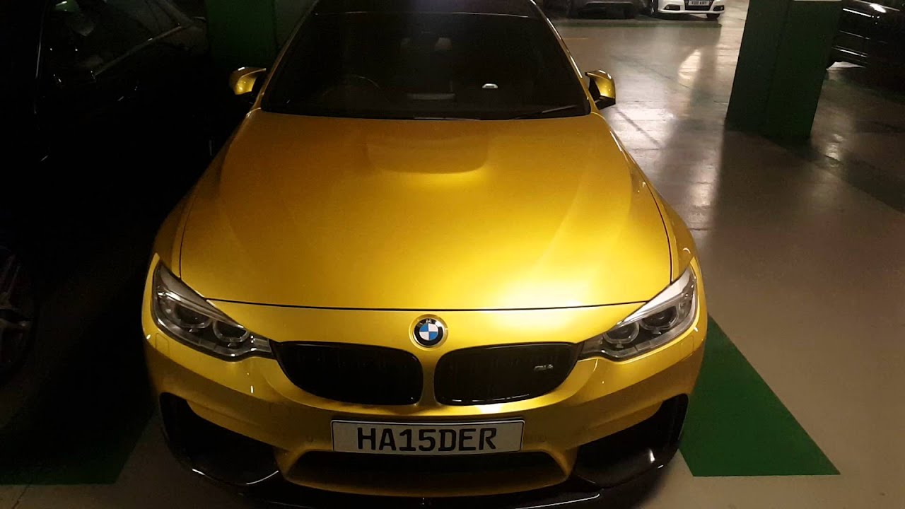 Gold wrapped BMW M4 Walkaround - YouTube