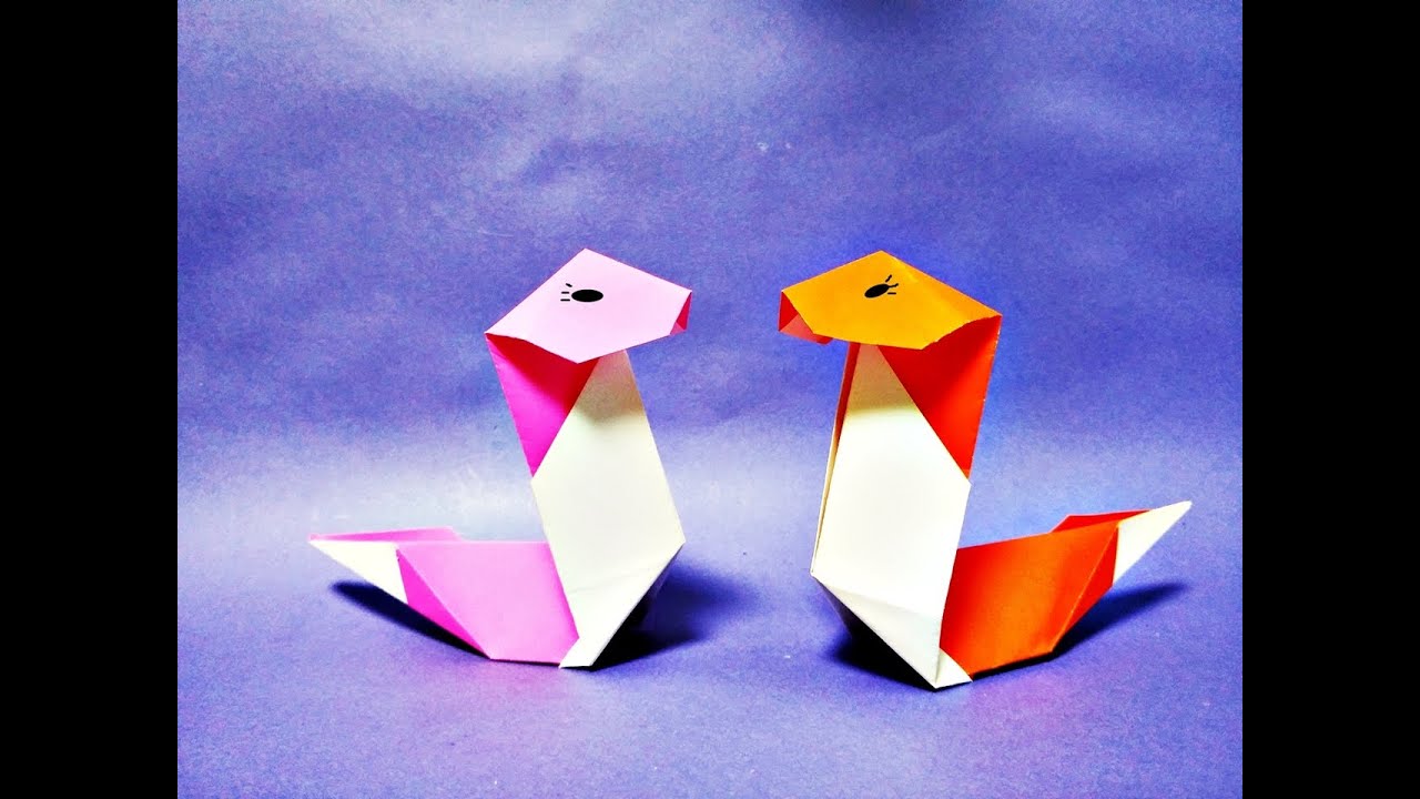 쉬운 뱀 종이접기 How to Make Easy Paper Origami Snake - YouTube