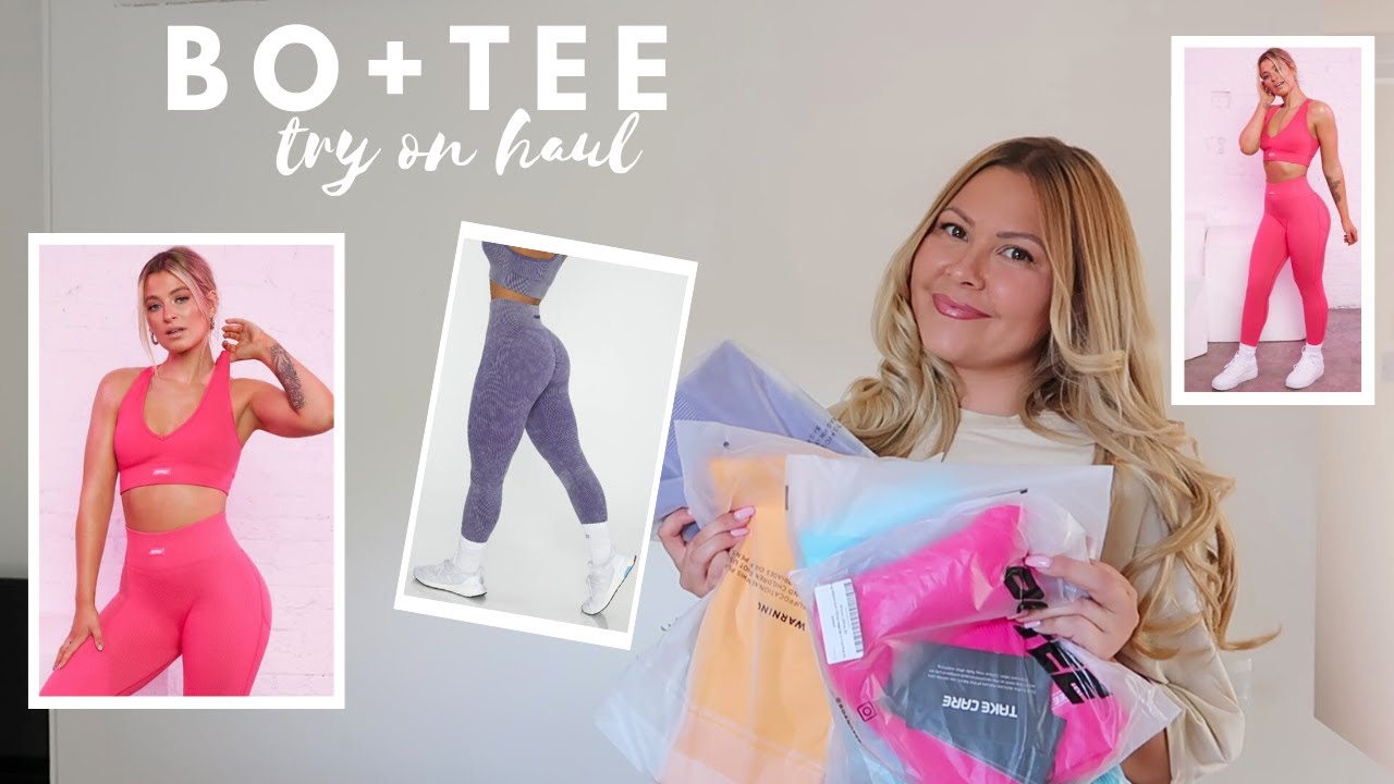 FIRST BO + TEE ORDER | GYMWEAR TRY-ON HAUL - YouTube