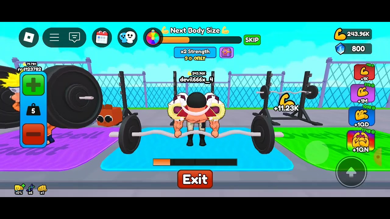 in the roblox strong simulator game - YouTube