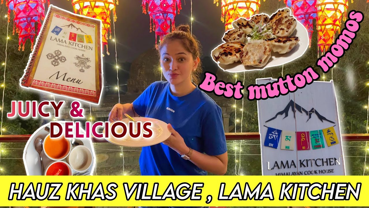 VLOG - My favourite momos /mutton kothey / Hauz khas village Delhi ...