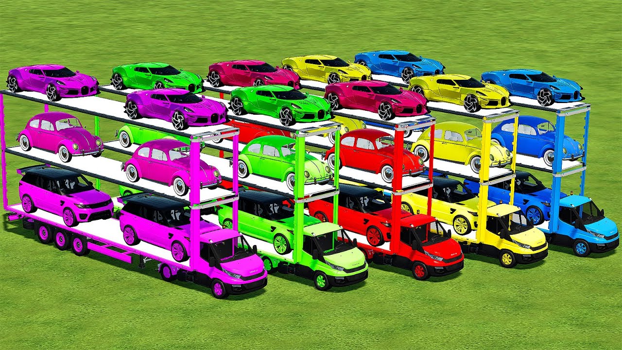 TRANSPORTING NEW BUGATTI, BEETLE & RANGE ROVER WITH IVECO MINI TRUCKS ...