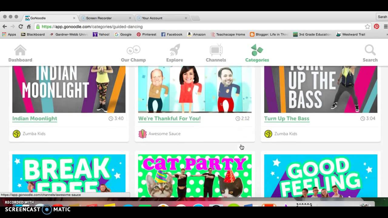 GoNoodle Screencast - YouTube