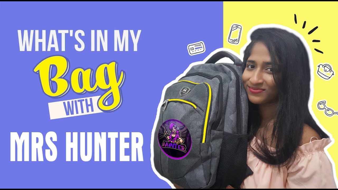 වෙනස්ම බැග් එකක් | MRS HUNTER | What's in my bag - YouTube