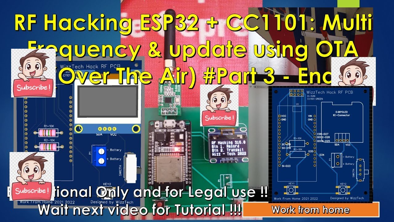 Cloning RF Hack Alarm Motor - ESP32 + CC1101 - Part#3 - YouTube Cloning RF Hack Alarm Motor - ESP32 + CC1101 - Part#3 - YouTube