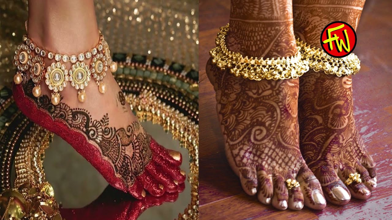 Latest silver anklets designs Bridal anklets designs 2021silver payal ...