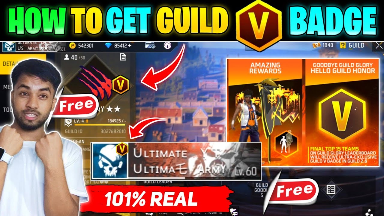 How To Get Guild V Badge In Free Fire || Guild V Badge Kaise Milega ...