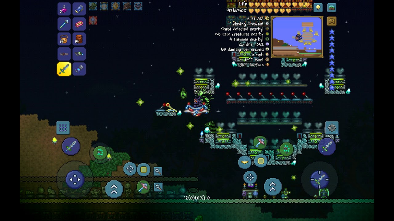 Terraria Machine Gun! (Look near the screen's bottom) - YouTube