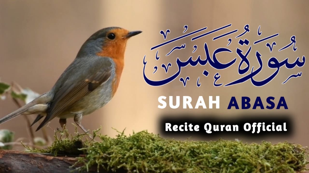 Surah Abasa (He frowned) Full | Juzz 30 Ch=03 | Beautiful Recitation ...