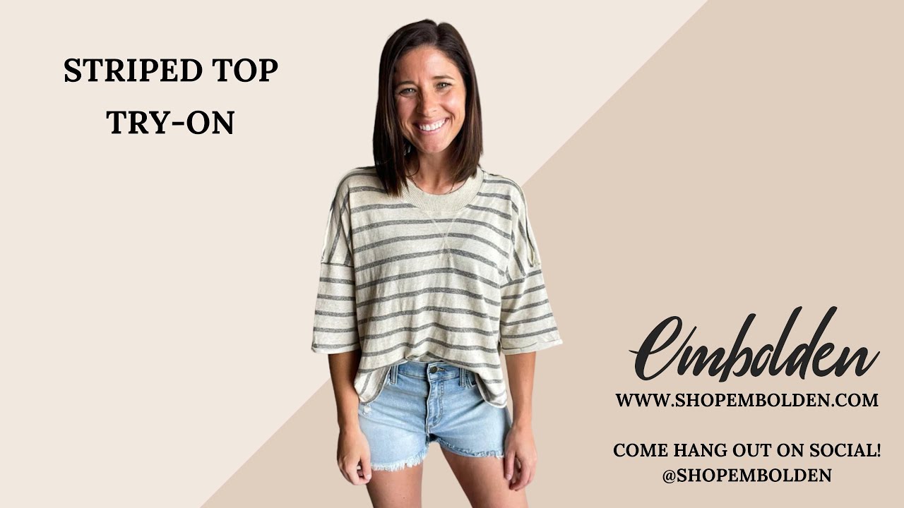 Striped Top Try-On - YouTube