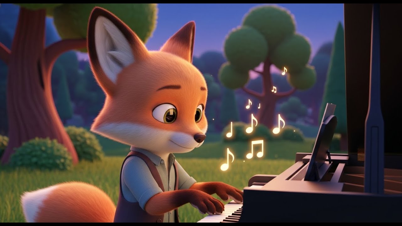 The Fox Who Played the Piano Musical Nursery Rhyme Song for Kids with ...