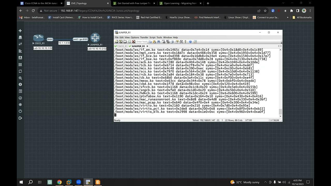 Cisco CCNA to the JNCIA-Junos: Module 2: Junos User Interface - YouTube